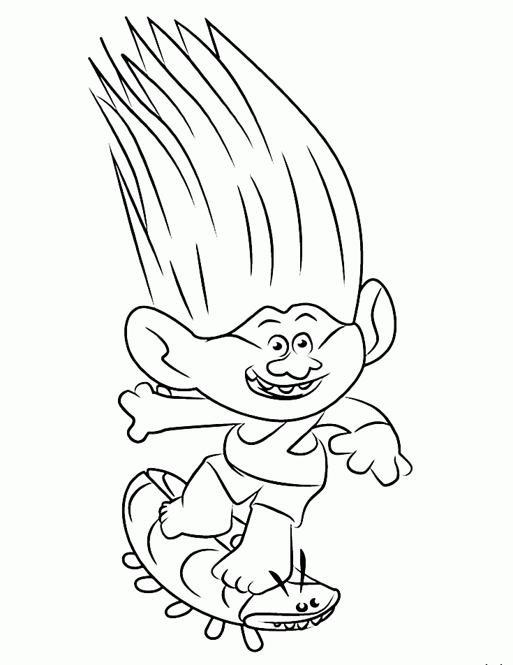Aspen from Trolls Coloring Pages - Free Printable Coloring Pages