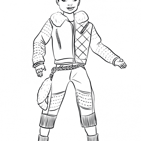 Uma From Descendants 2 Coloring Pages Printable For Kids