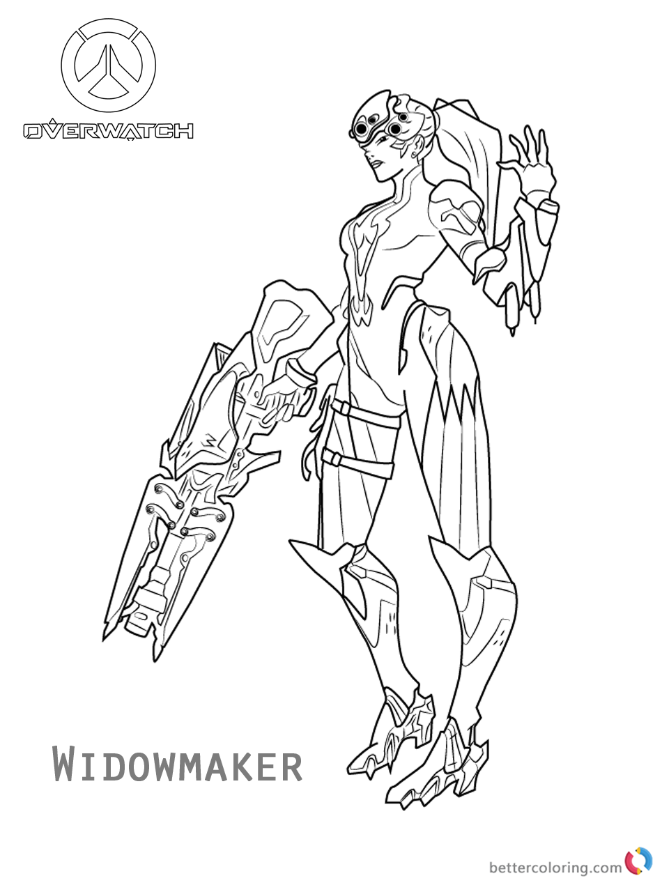 Overwatch Coloring Pages Print And Colorcom Sketch Coloring Page
