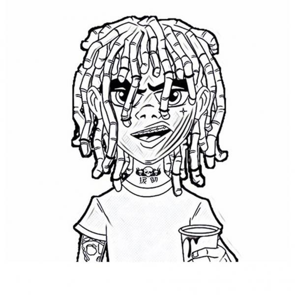 Lil Pump Cartoon Coloring Pages - Free Printable Coloring Pages