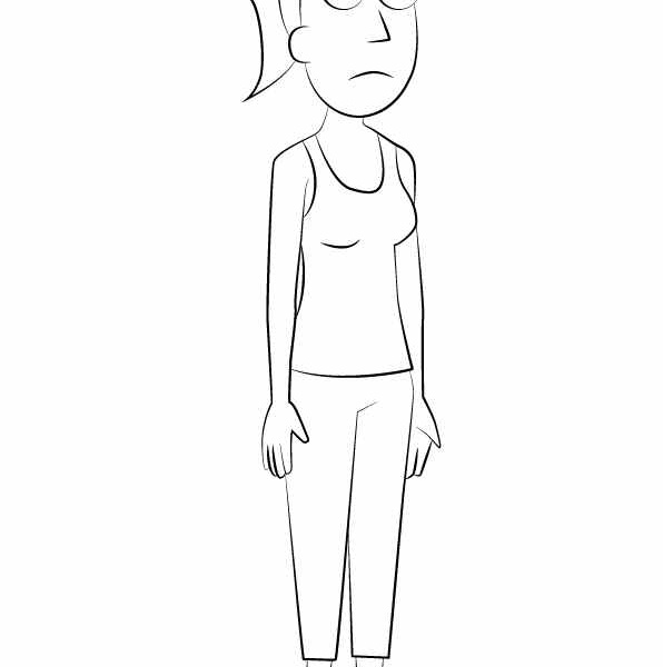 Coloring Pages of Rick And Morty Outline - Free Printable Coloring Pages