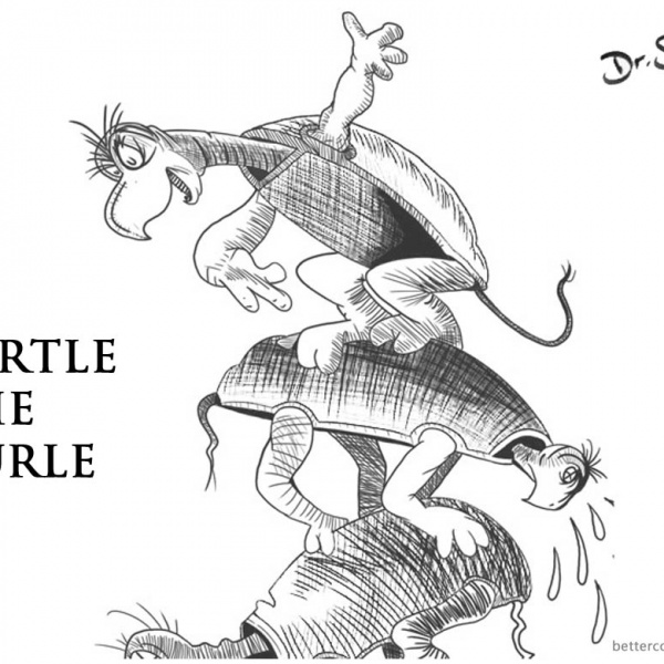 Dr. Seuss Yertle the Turtle Coloring Pages Lineart - Free Printable ...