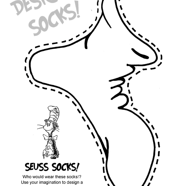 Dr Seuss Fox In Socks Coloring Pages Designer Socks Free Printable Coloring Pages