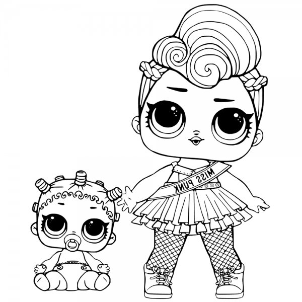 LOL Surprise Doll Coloring Pages Hoops mvp Glitter - Free Printable ...