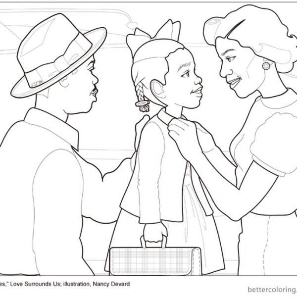 Ruby Bridges Coloring page Kids Lesson Activities - Free Printable ...