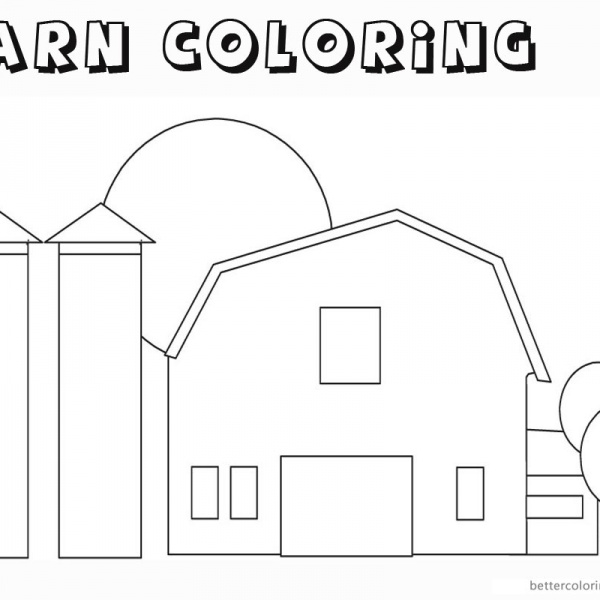 Barn Coloring Pages Flowers in the window - Free Printable Coloring Pages