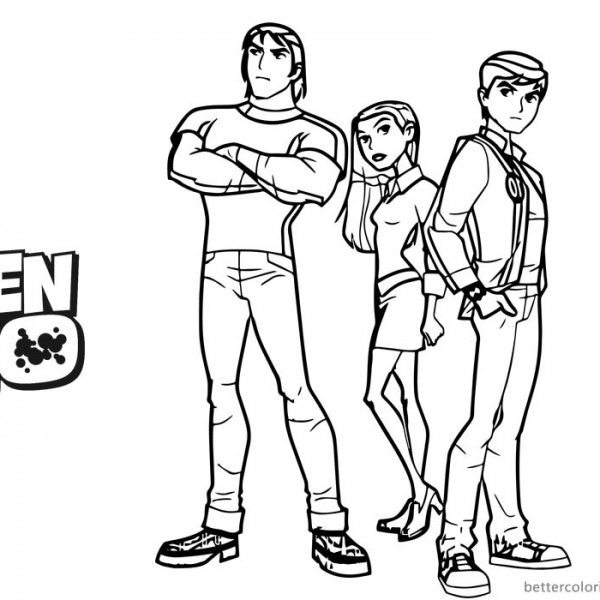 Ben 10 Coloring Pages Xlr8 Line Art - Free Printable Coloring Pages