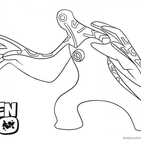 Ben 10 Coloring Pages Heatblast - Free Printable Coloring Pages