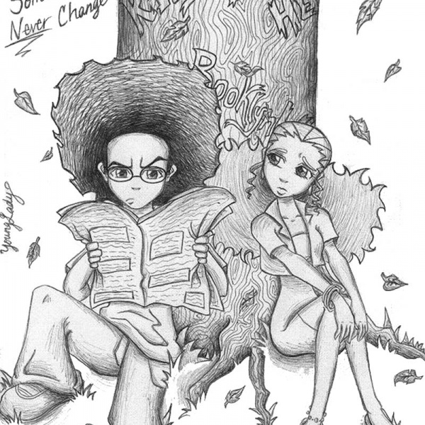 Boondocks coloring pages Huey Freeman Lineart - Free Printable Coloring ...