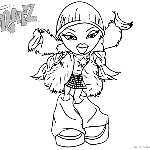 Bratz Coloring Pages Petz Doll Cat - Free Printable Coloring Pages