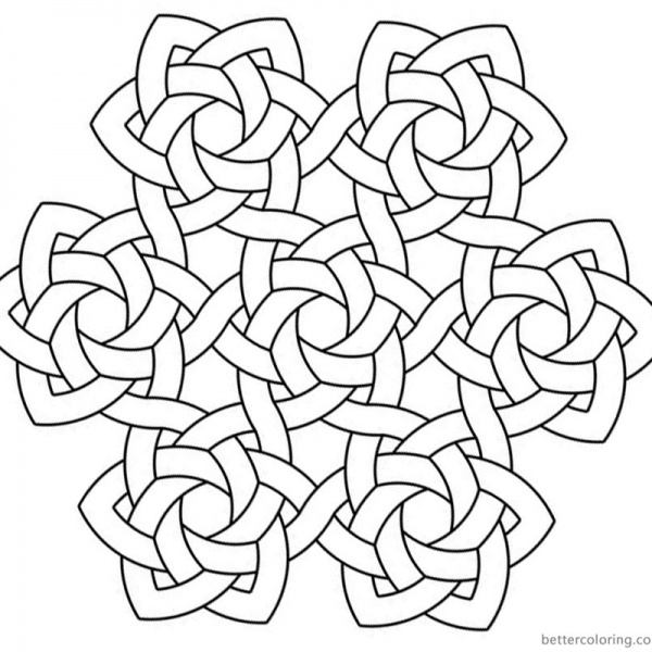 Celtic Knot Coloring Pages Simple for Kids - Free Printable Coloring Pages