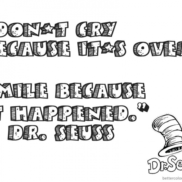 Dr Seuss Quote Coloring Pages - Free Printable Coloring Pages