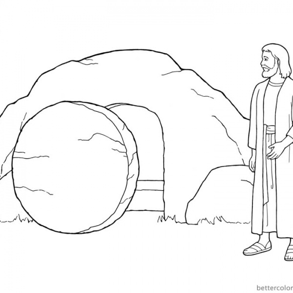 Empty Tomb Easter Coloring Pages Coloring Pages