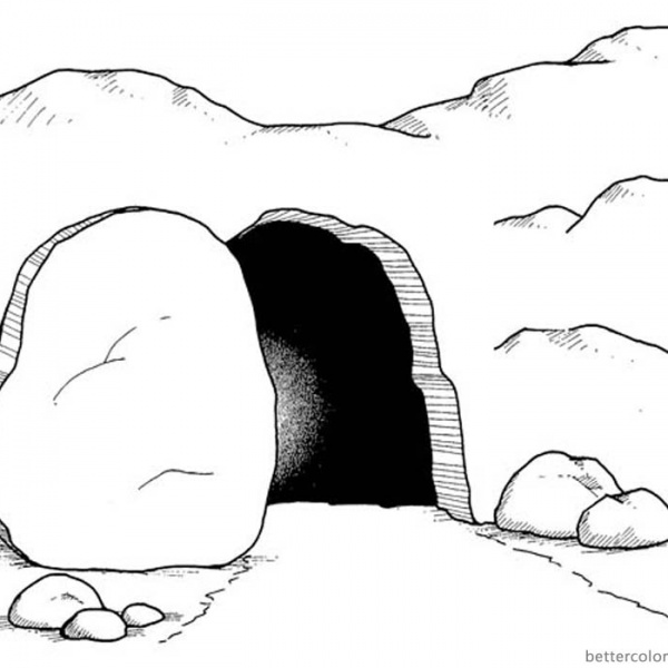 Empty Tomb Cloring Pages Jesus is Risen Easter Coloring Pages - Free ...