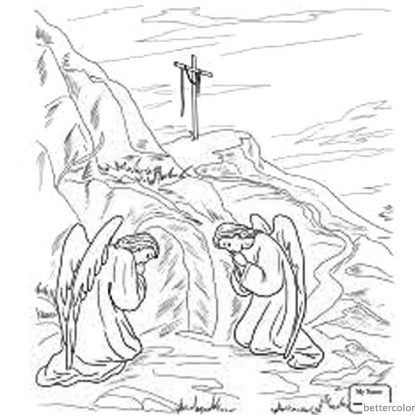 Empty Tomb Cloring Pages Jesus is Risen Easter Coloring Pages - Free ...