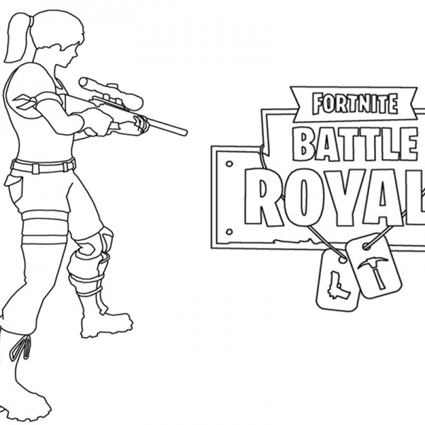Fortnite Coloring Pages Weapons Rifle Scar - Free Printable Coloring Pages