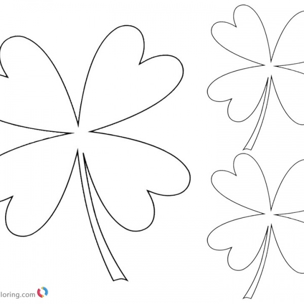 Four Leaf Clover Coloring Pages - Free Printable Coloring Pages