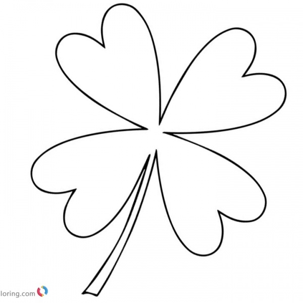 Four Leaf Clover Coloring Pages - Free Printable Coloring Pages