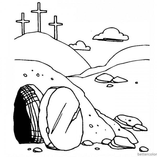 Empty Tomb Coloring Pages - Free Printable Coloring Pages