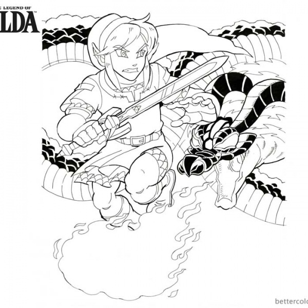 Link from Legend of Zelda Coloring Pages - Free Printable Coloring Pages