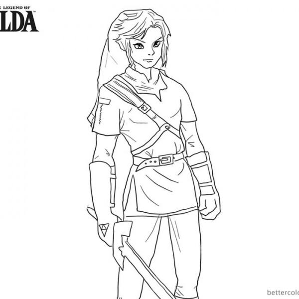 Legend of Zelda Coloring Pages Link’s Shield - Free Printable Coloring ...