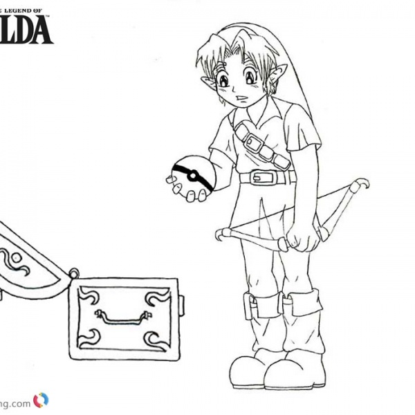 Legend of Zelda Coloring Pages Link’s Shield - Free Printable Coloring ...