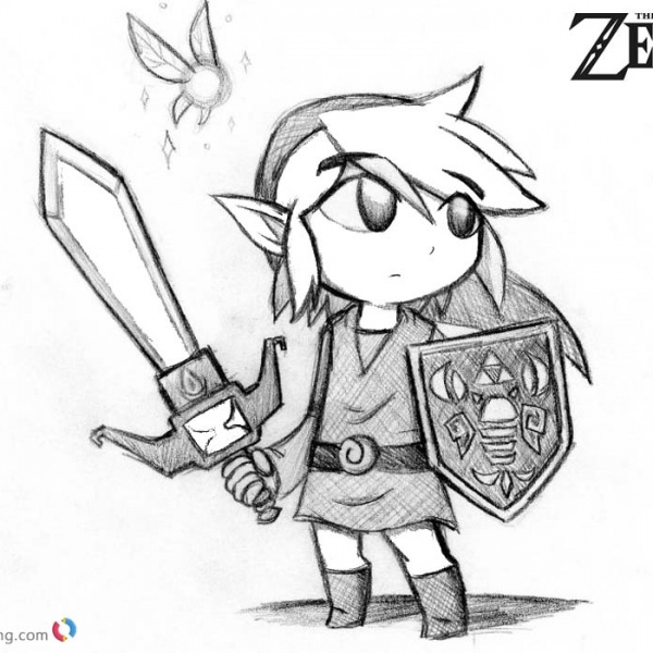 Legend of Zelda Coloring Pages Twilight Princess Line Art - Free ...