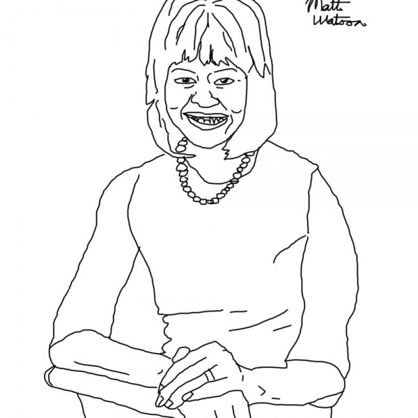 Michelle Obama Coloring Page Graceful Lady - Free Printable Coloring Pages