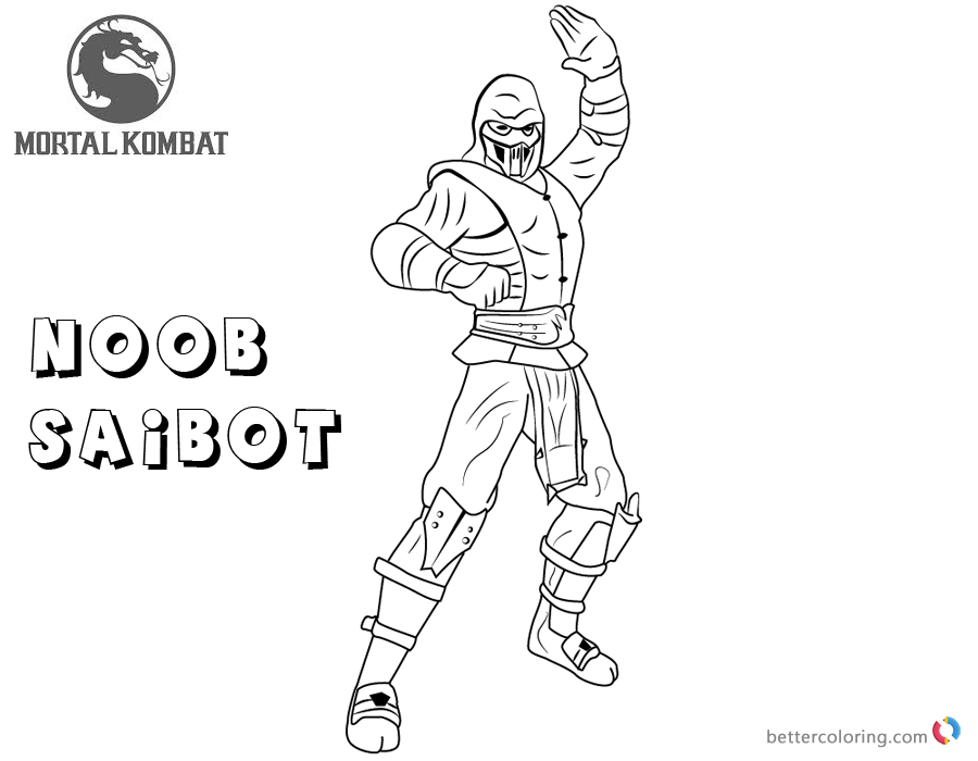 Mortal Kombat Coloring Pages Noob Saibot Free Printable Coloring Pages