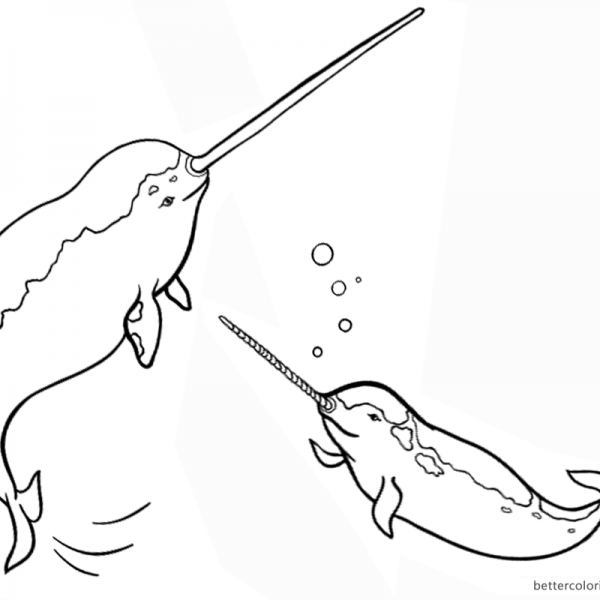 Narwhal Coloring Pages - Free Printable Coloring Pages