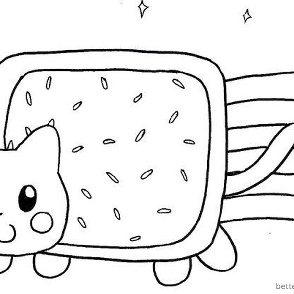 Nyan Cat Coloring Pages - Free Printable Coloring Pages