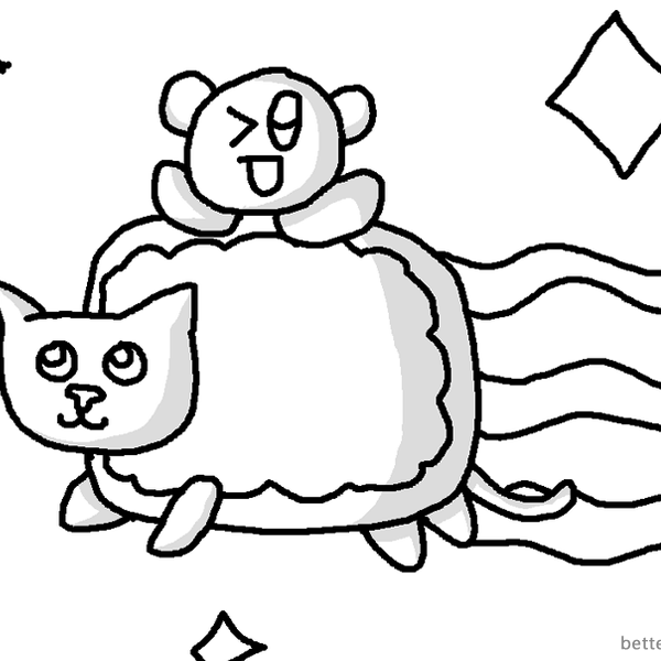 Nyan Cat Coloring Pages - Free Printable Coloring Pages