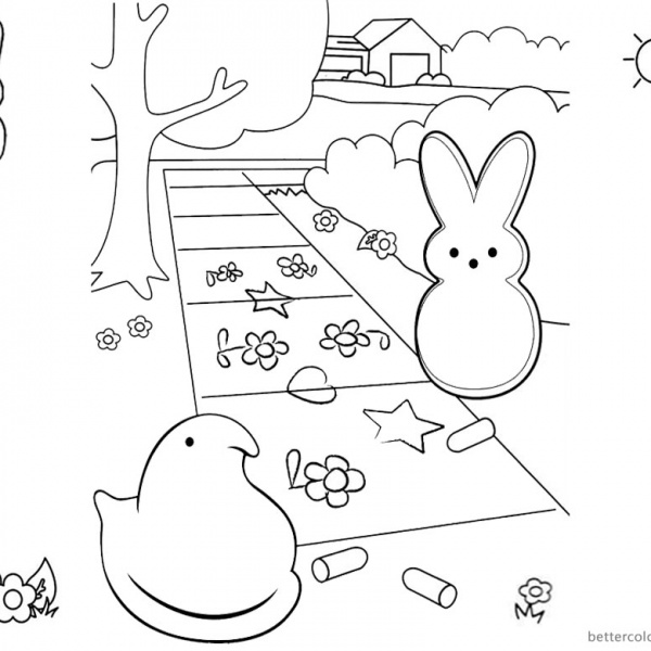 Peeps Coloring Pages - Free Printable Coloring Pages
