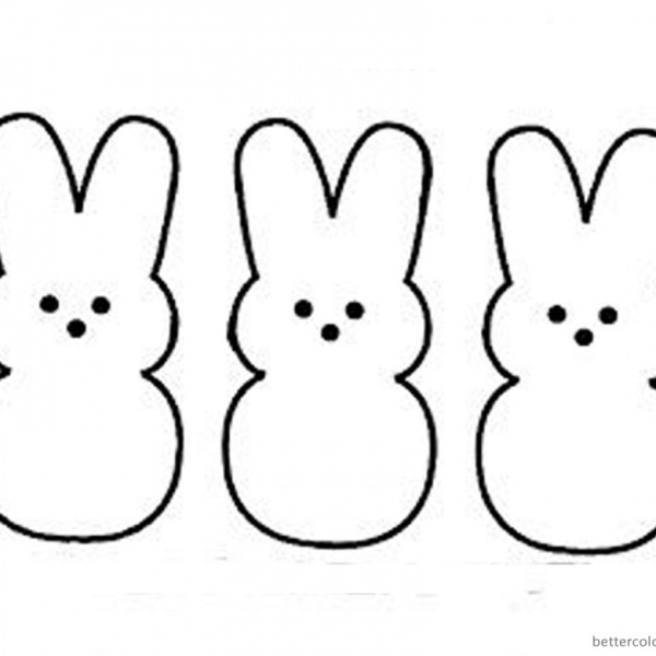 Easter Peeps Printable Coloring Pages Coloring Pages