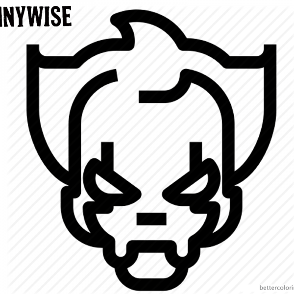 Pennywise Coloring Pages 1990 IT - Free Printable Coloring Pages