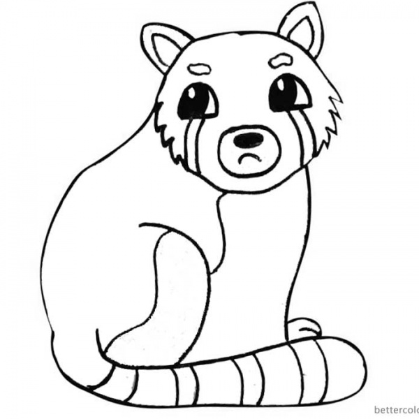 Red Panda Coloring Pages Cute Cartoon Coloring Sheet - Free Printable ...