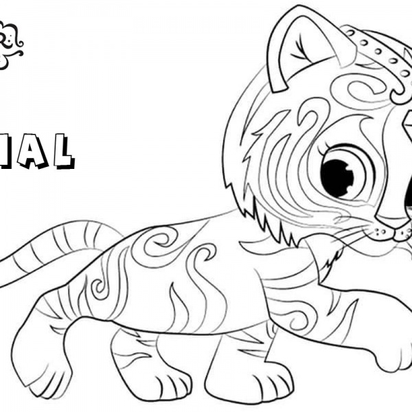 Shimmer and Shine Coloring Pages Leah Lineart Picture - Free Printable ...