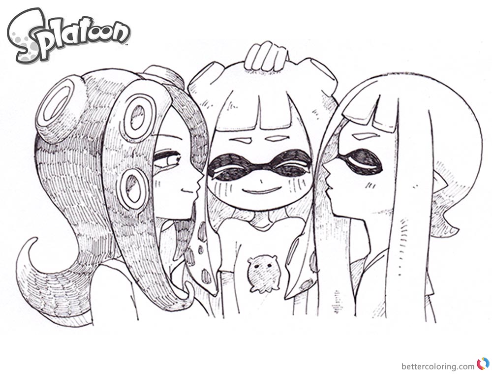Splatoon 2 Coloring Pages Half Breed Drawing Art Free Printable Splatoon 2 Coloring Pages Half Breed Drawing Art Free Printable