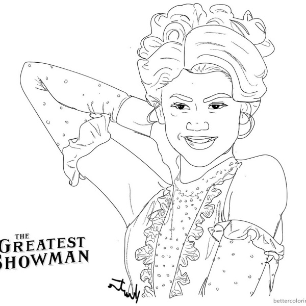The Greatest Showman Anne Wheeler Coloring Pages Fan Drawing by ...