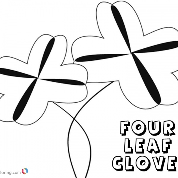 Four Leaf Clover Coloring Pages - Free Printable Coloring Pages