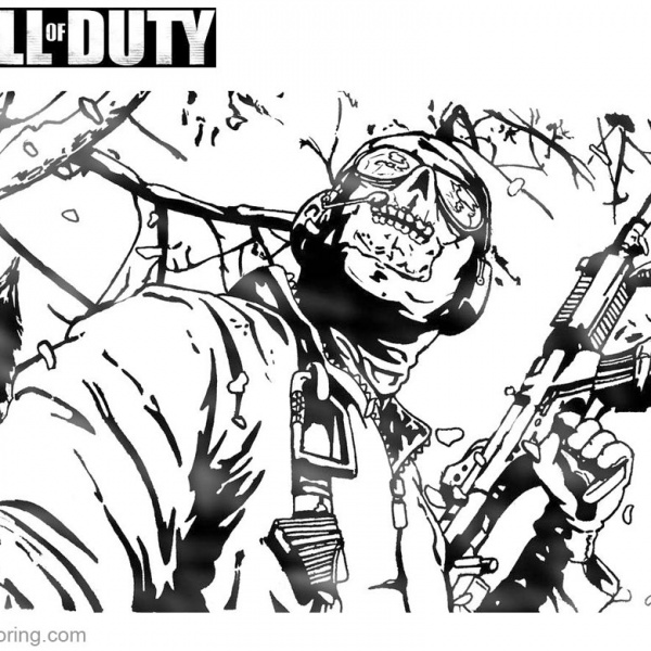 Call of Duty Coloring Pages Ghost by kopale - Free Printable Coloring Pages