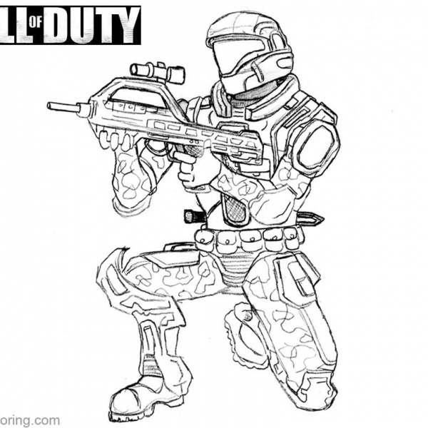 Ghost from Call of Duty Coloring Pages - Free Printable Coloring Pages