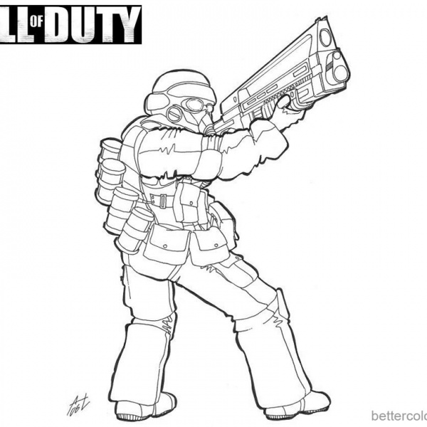 Call of Duty Coloring Pages Black OPS 3 Reaper - Free Printable ...