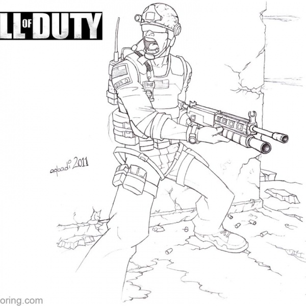 Call of Duty Ghost Coloring Pages - Free Printable Coloring Pages