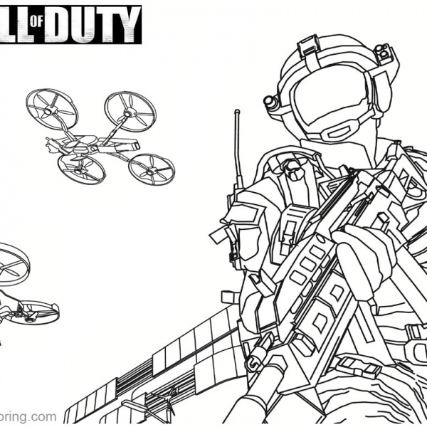 Call of Duty Coloring Pages Black OPS 2 - Free Printable Coloring Pages