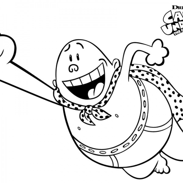 Captain Underpants Coloring Pages Run with Stars - Free Printable ...