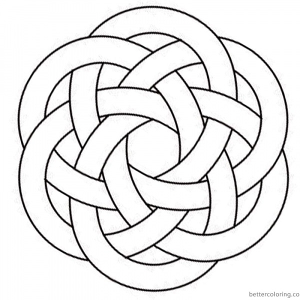 Celtic Knot Coloring Pages Round Stained Glass Panel - Free Printable ...