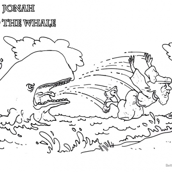 Cute Coloring Pages of Jonah And The Whale - Free Printable Coloring Pages