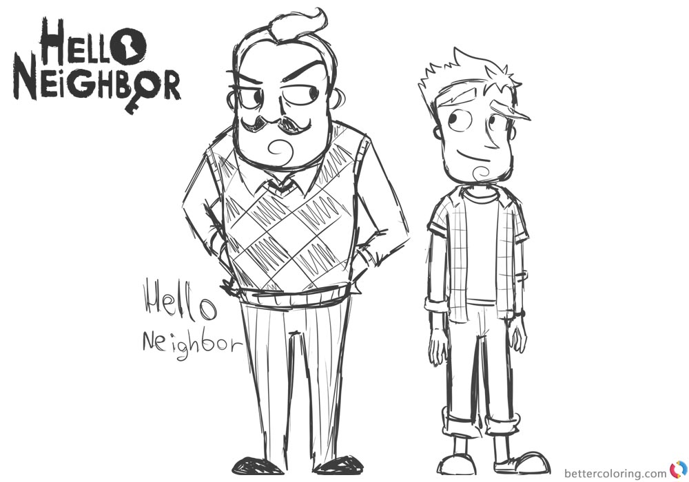 Hello Neighbor 2 Coloring Pages Coloring Pages