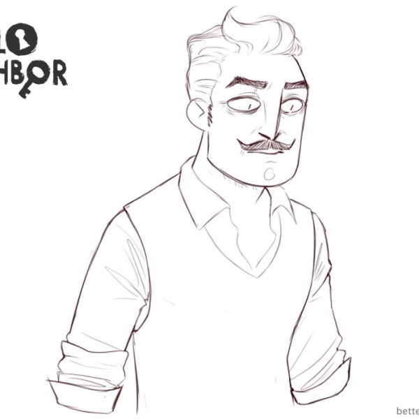 Hello Neighbor Coloring Pages - Free Printable Coloring Pages